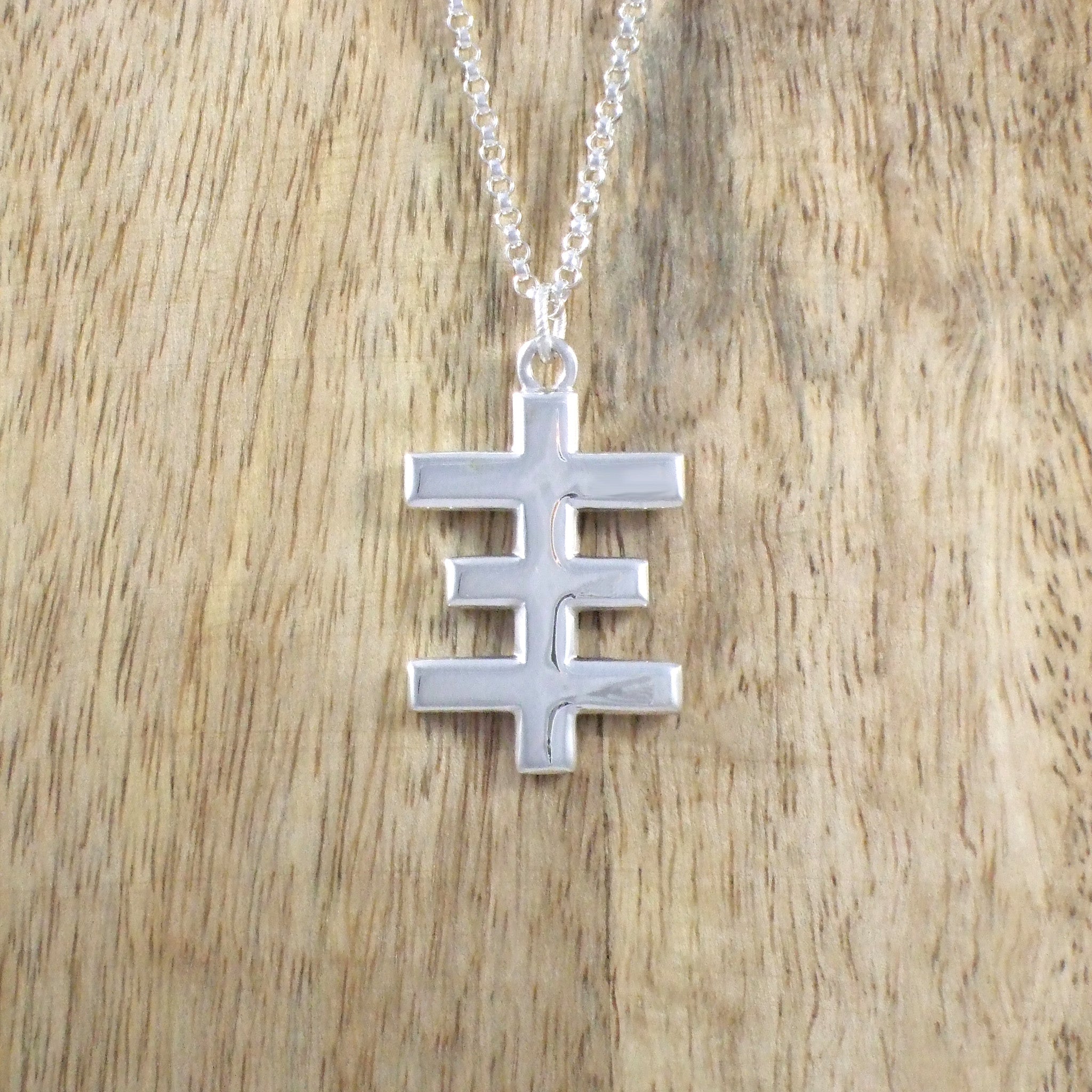 Sterling Silver Large Psychic Cross Necklace – Love Jesse Designs